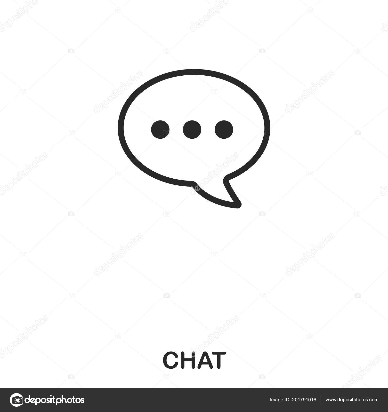 Chat icon. Line style icon design. UI. Illustration of chat icon ...