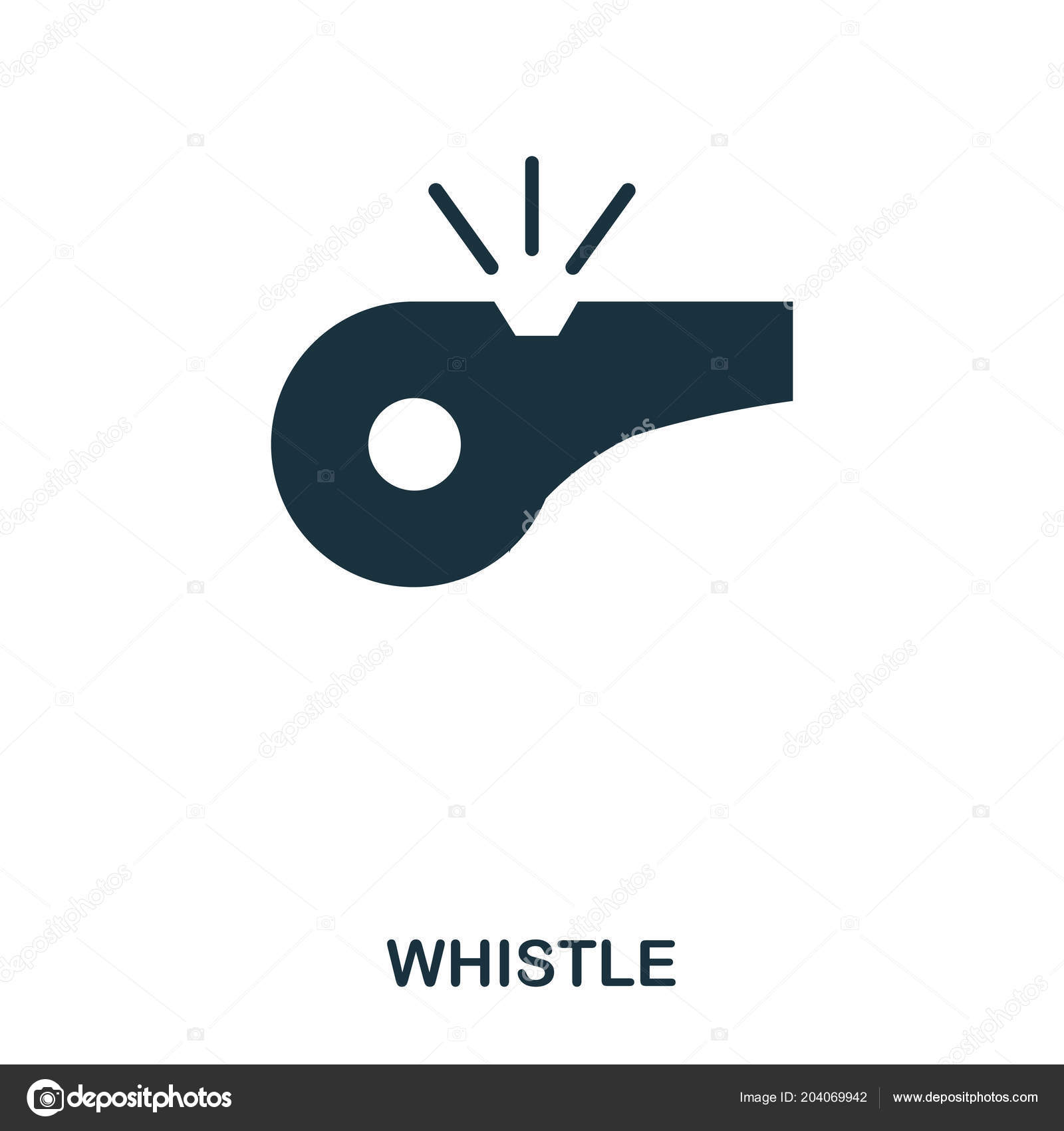 Whistle icon. Premium style icon design. UI. Illustration of whistle ...