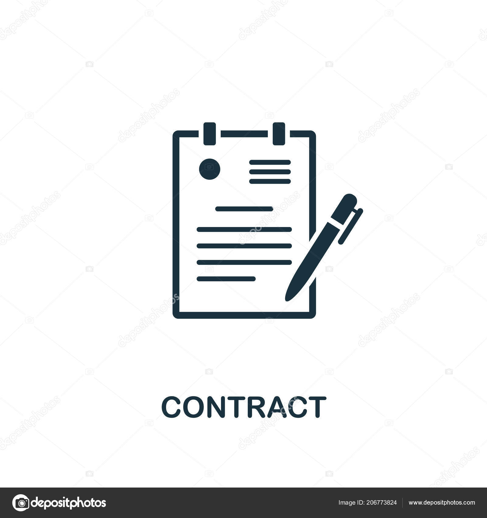 Contract Creative Icon Simple Element Illustration Contract Concept ...