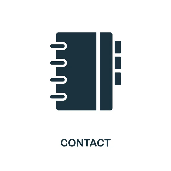 Contact icon. Monochrome style design from business icon collection. UI ...