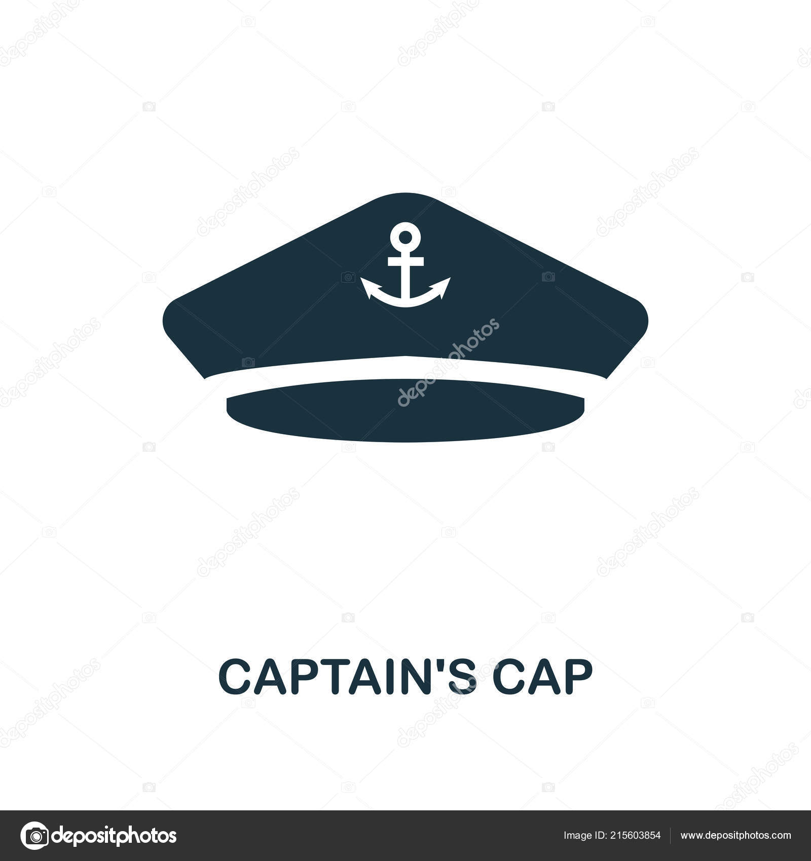 Boat Captain Hat Vector