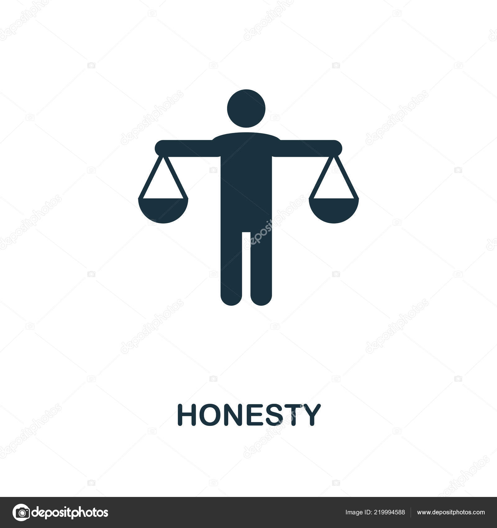 Honesty icon. Monochrome style design from business ethics icon ... Honesty icon. Monochrome style design from business ethics icon ...