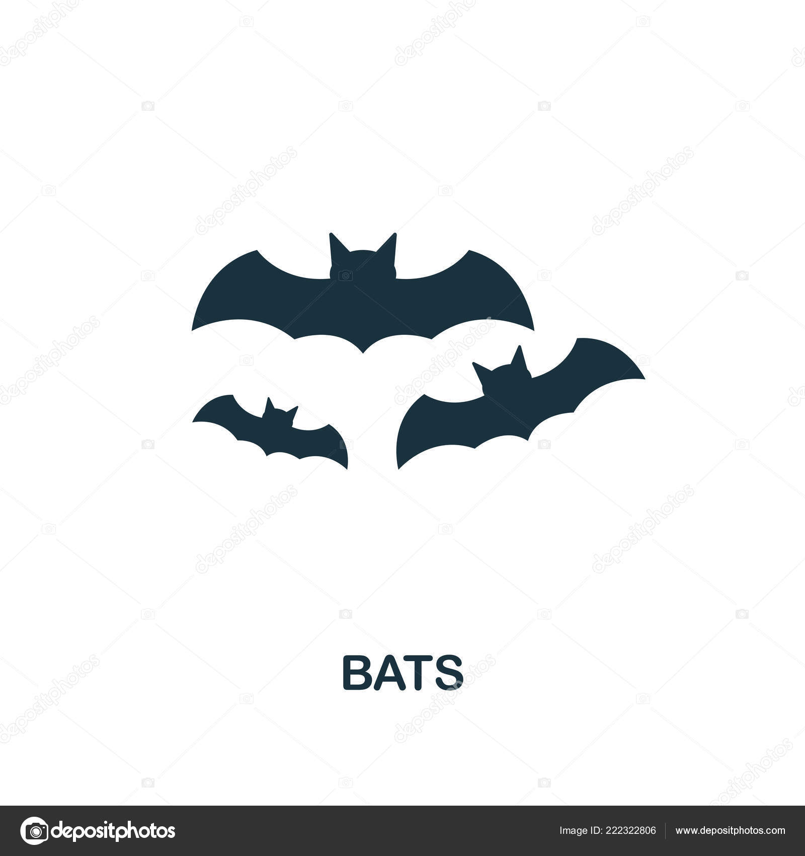 Bats icon. Premium style design from halloween icon collection. UI and ...