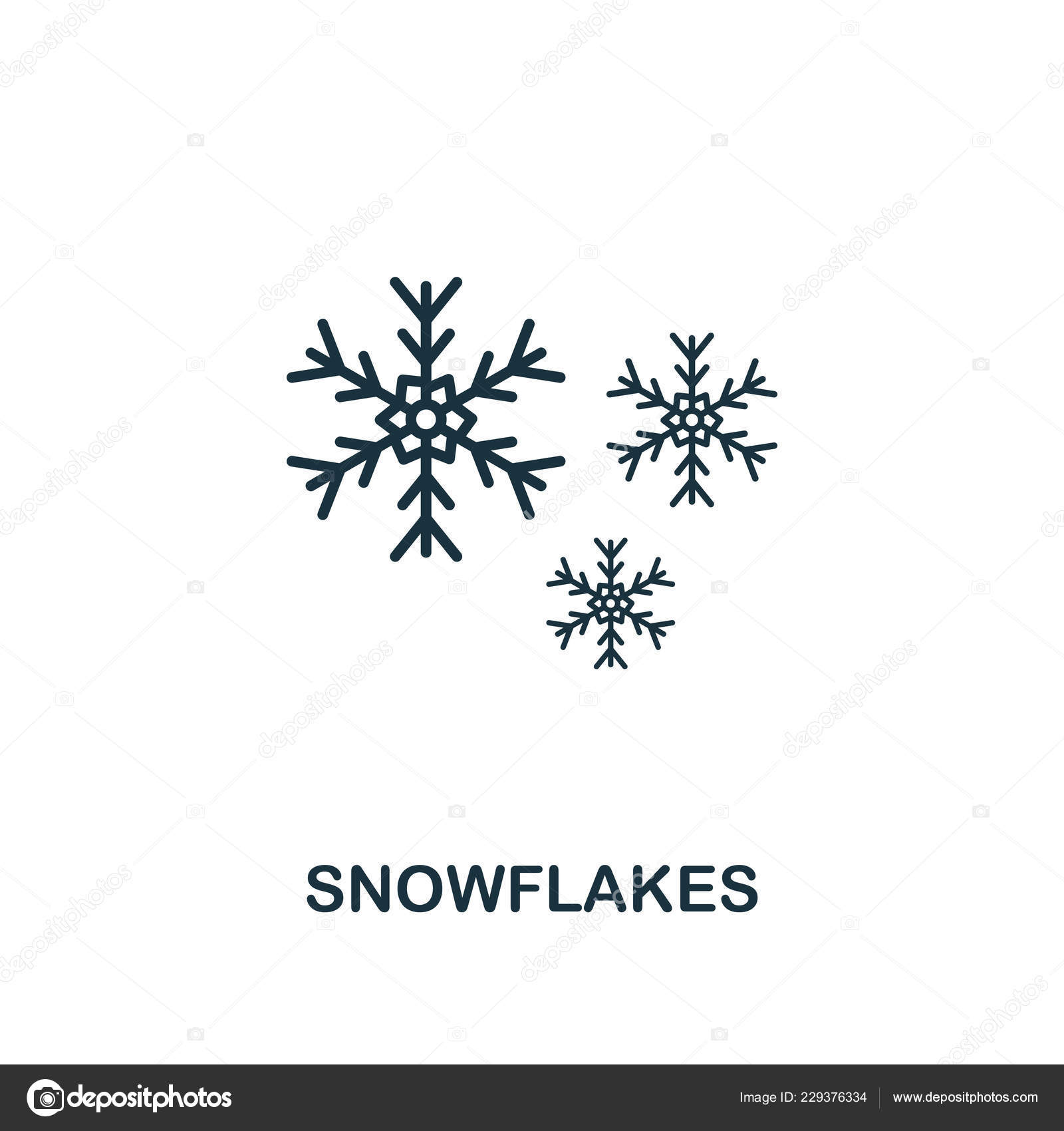 Snowflake icon. Premium style design from christmas icon collection. UI ...