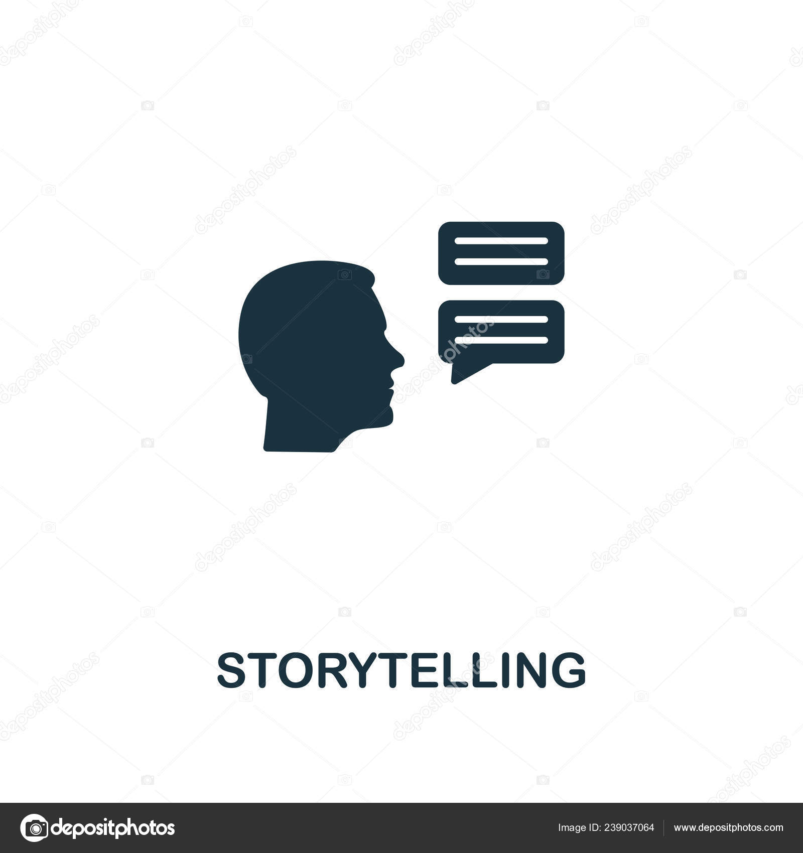 Storytelling icon. Premium style design from influencer icon collection ... Storytelling icon. Premium style design from influencer icon collection ...