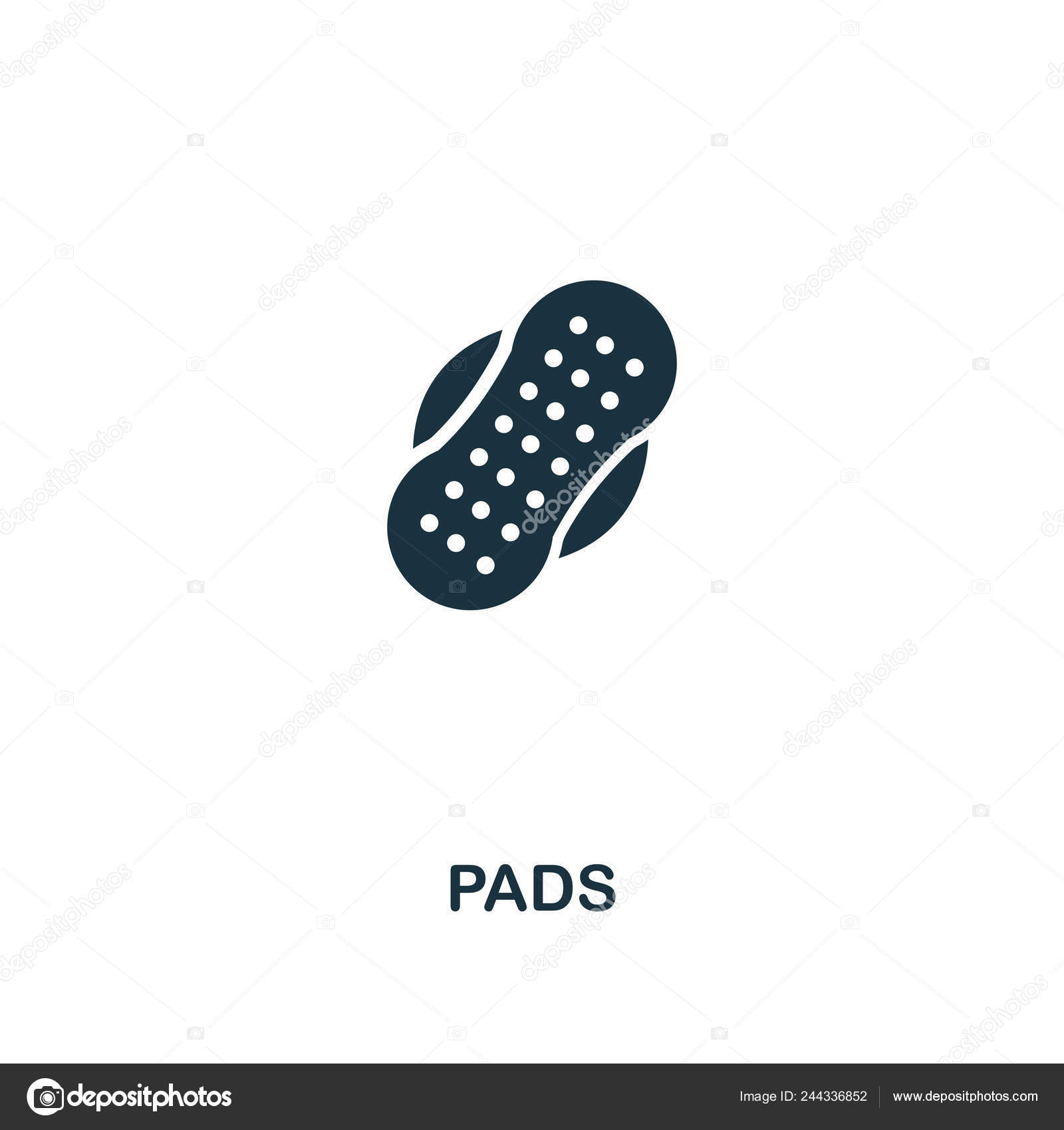Pads icon. Premium style design from hygiene icons collection. Pixel ...