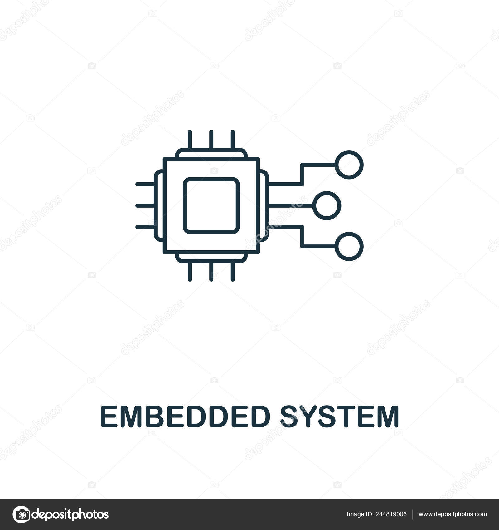Embedded System icon. Thin line style industry 4.0 icons collection. UI ...