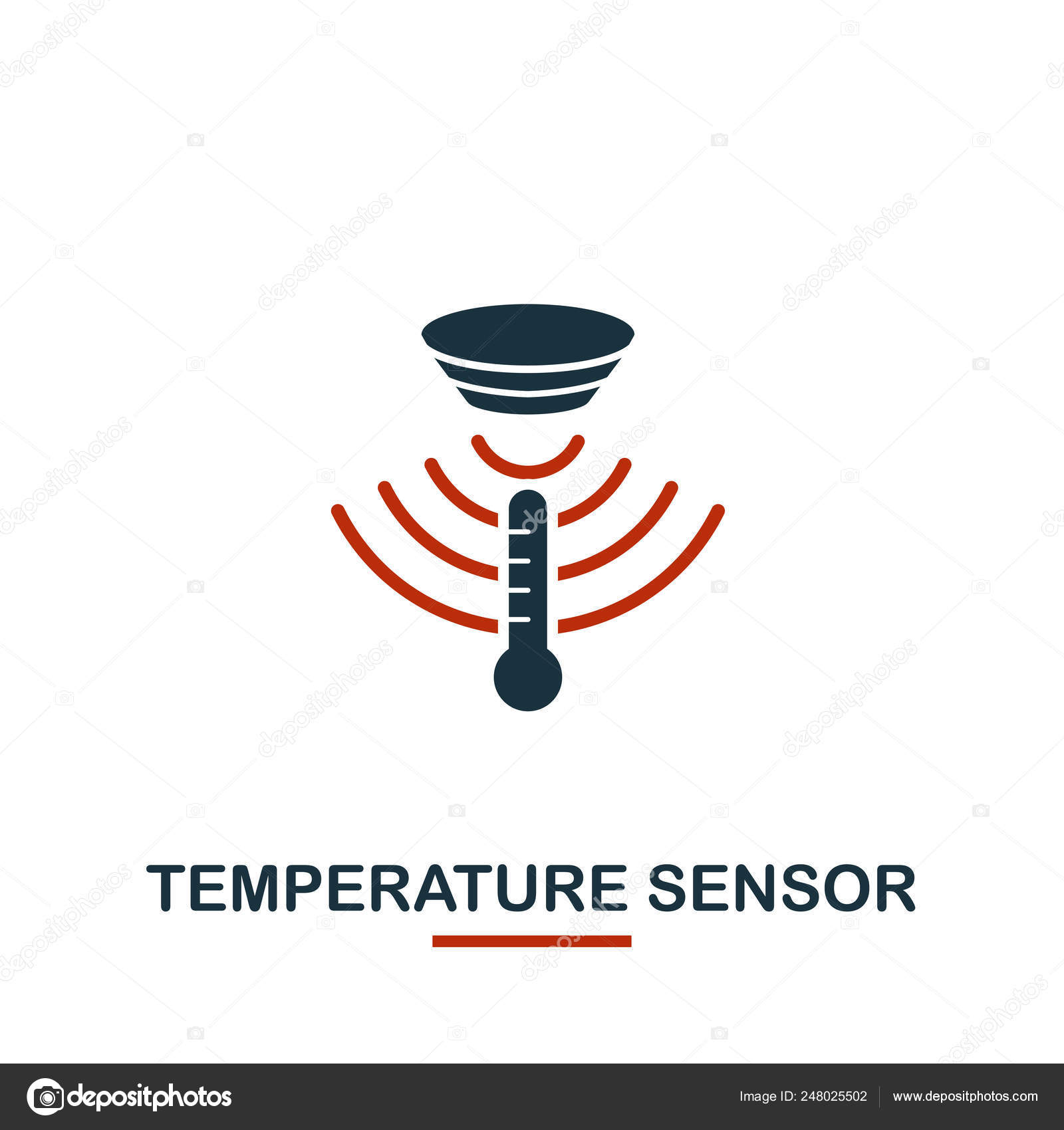 Ícone de sensor de temperatura da coleção de ícones de sensores ...