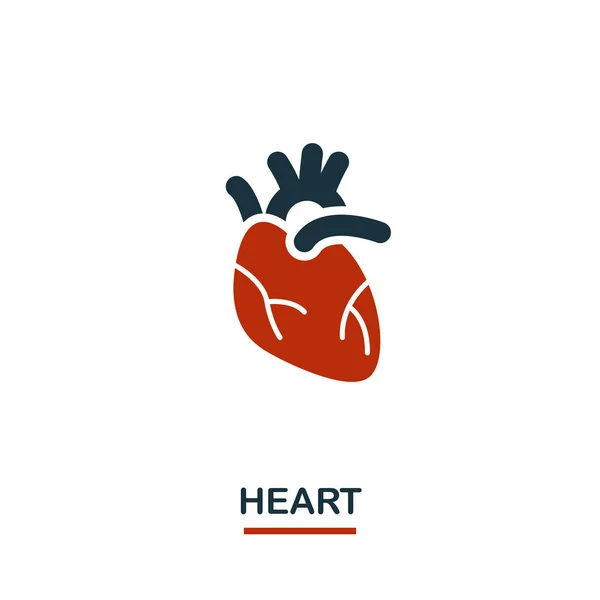 Heart icon. Creative design from healthcare icons collection. Two color ...