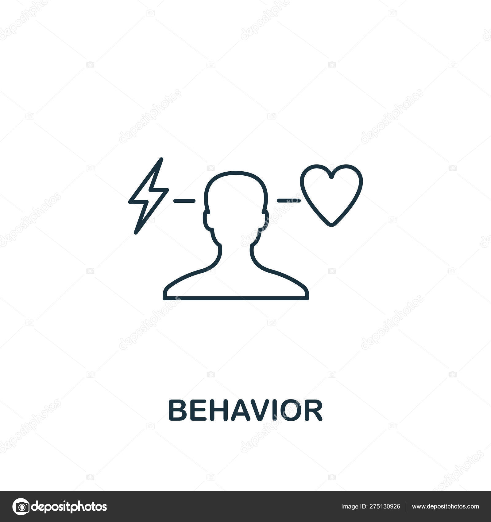 Behavior icon. Thin line design symbol from business ethics icons ...