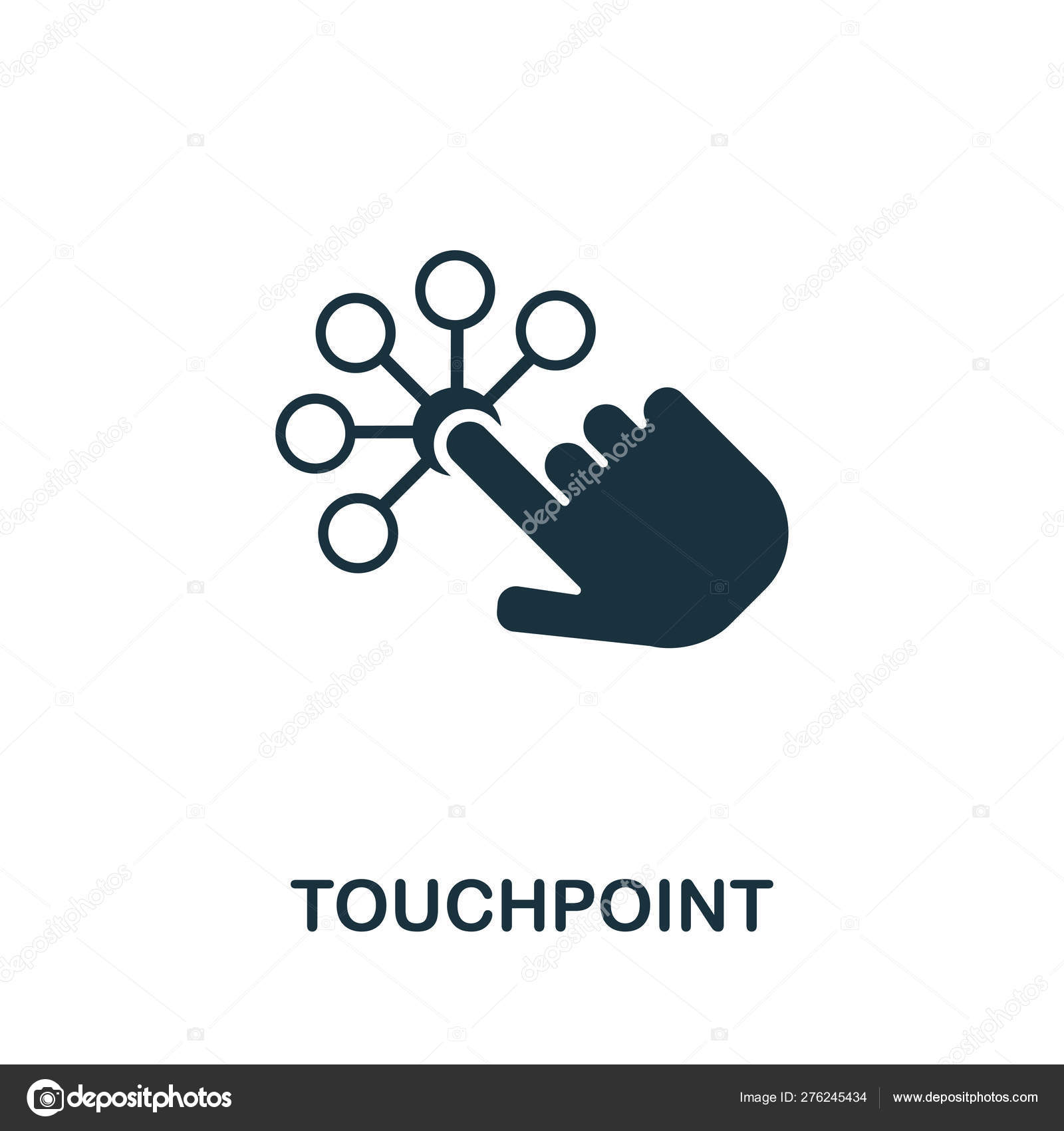 Touchpoint vector icon symbol. Creative sign from icons collection ...