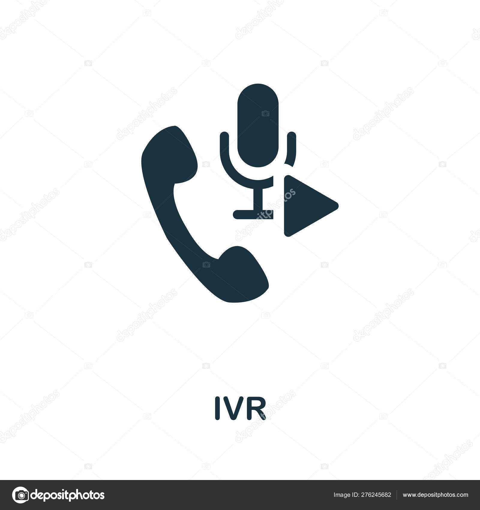 Ivr vector icon symbol. Creative sign from icons collection. Filled ...