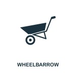 Barrow, Garden, Trolley, Truck, Wheelbarrow Blue Solid Logo Temp Stock ...