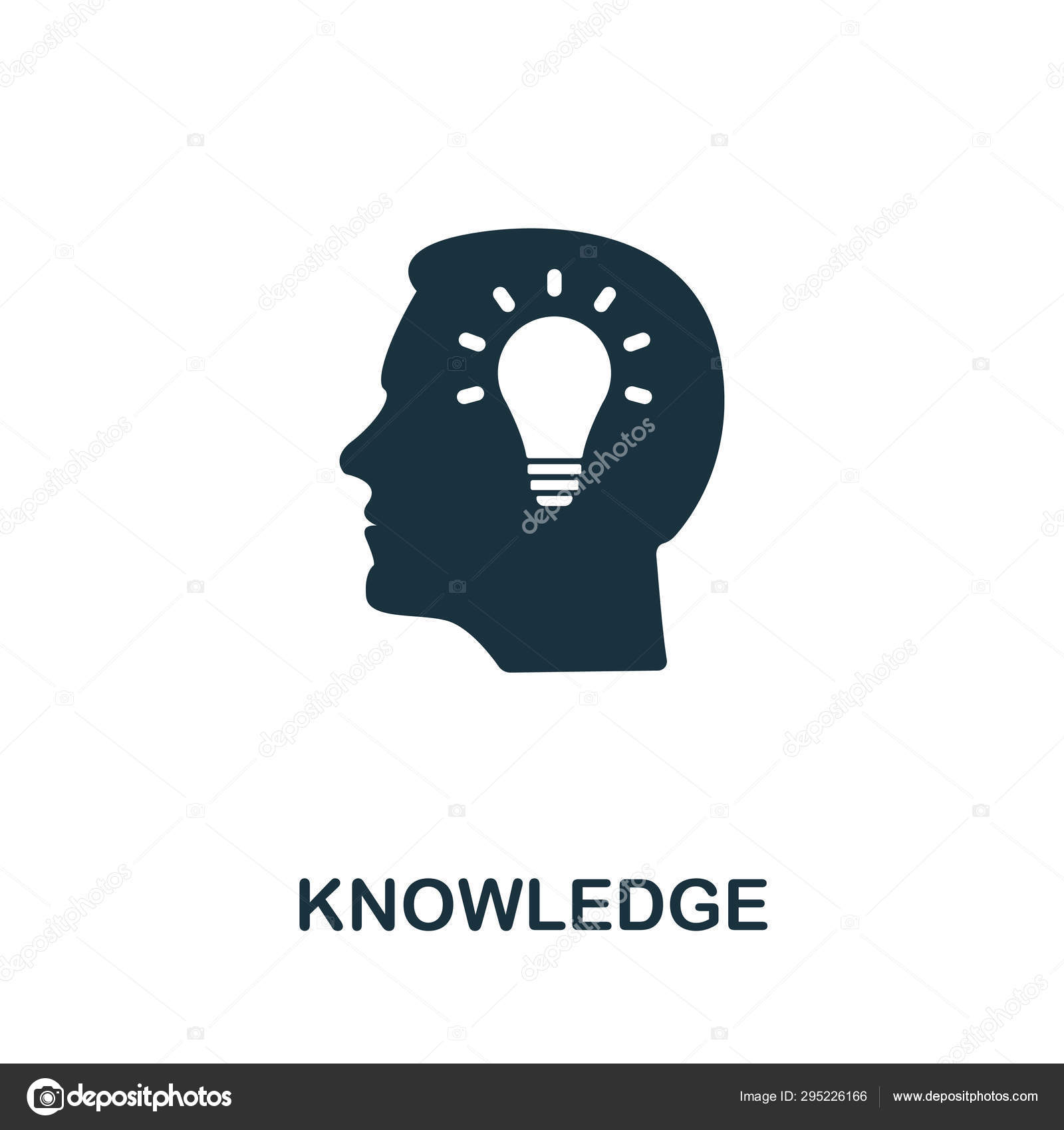 Knowledge vector icon symbol. Creative sign from education icons ...