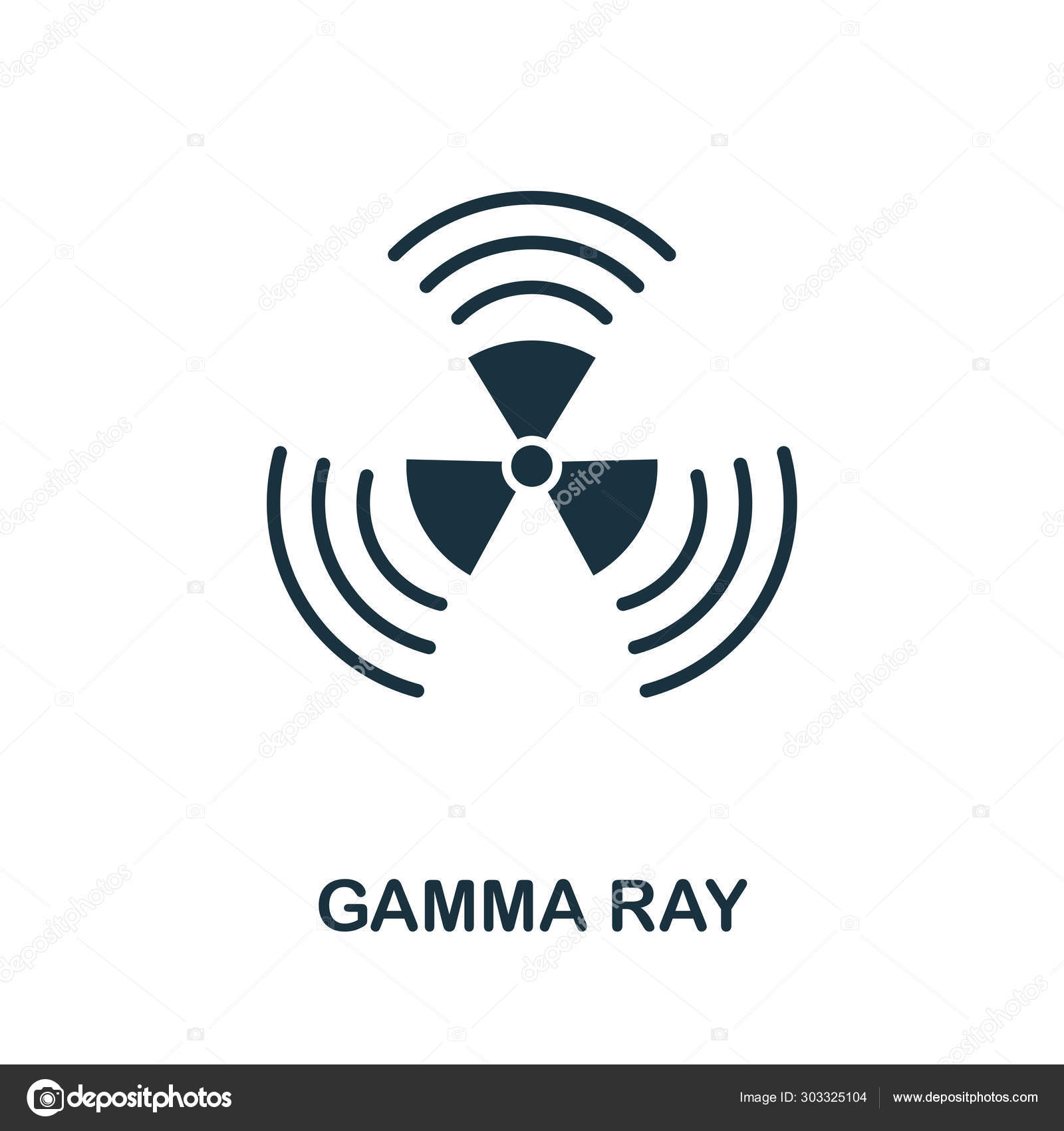 Gamma Ray icon symbol. Creative sign from biotechnology icons collection. Filled flat Gamma Ray ...