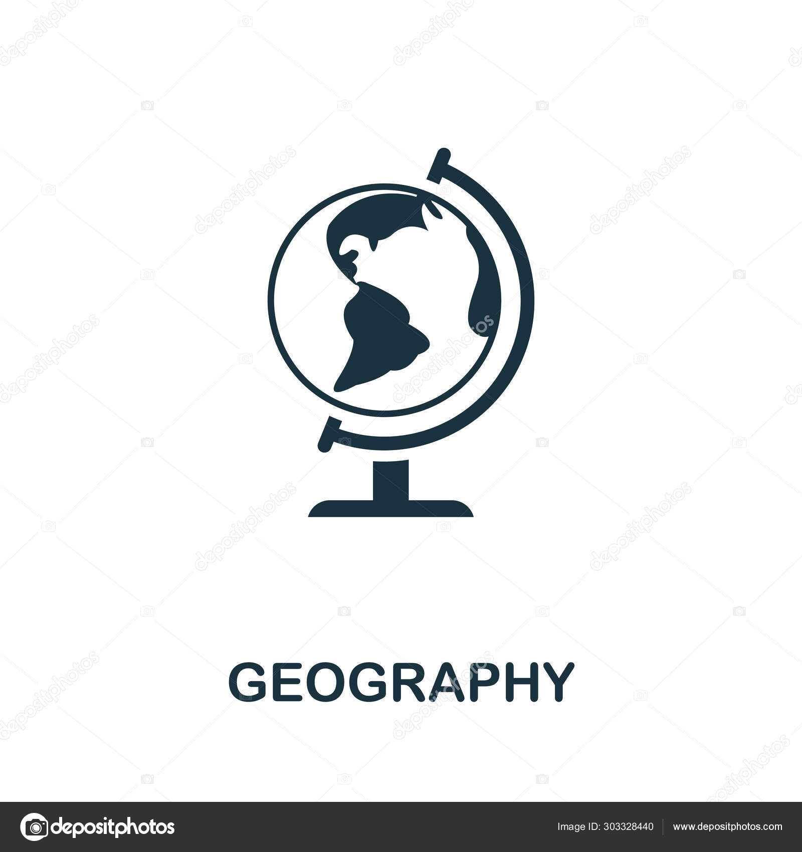 Geography icon symbol. Creative sign from education icons collection ...