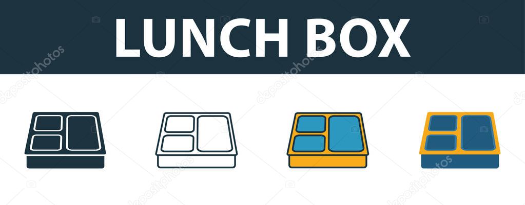 Lunch box icons Vector Art Stock Images | Depositphotos
