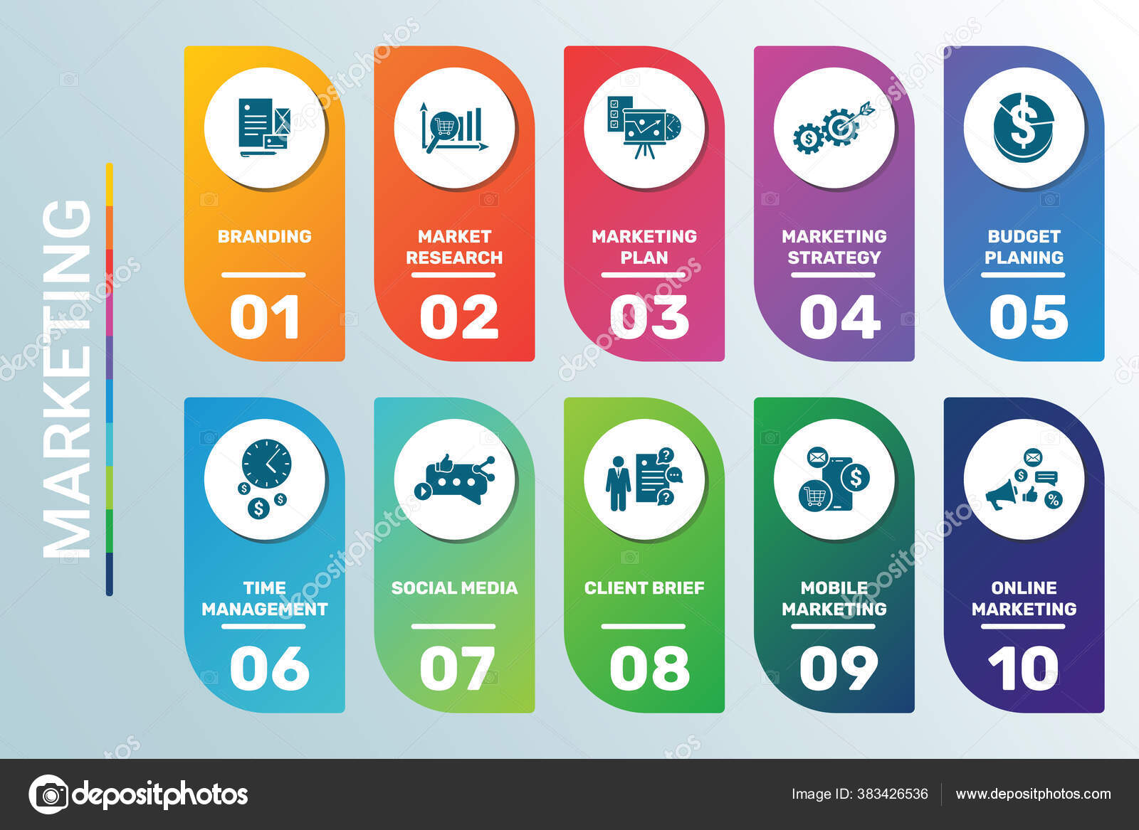 Vector Infographic Template Marketing Data Visualization Step Options ...