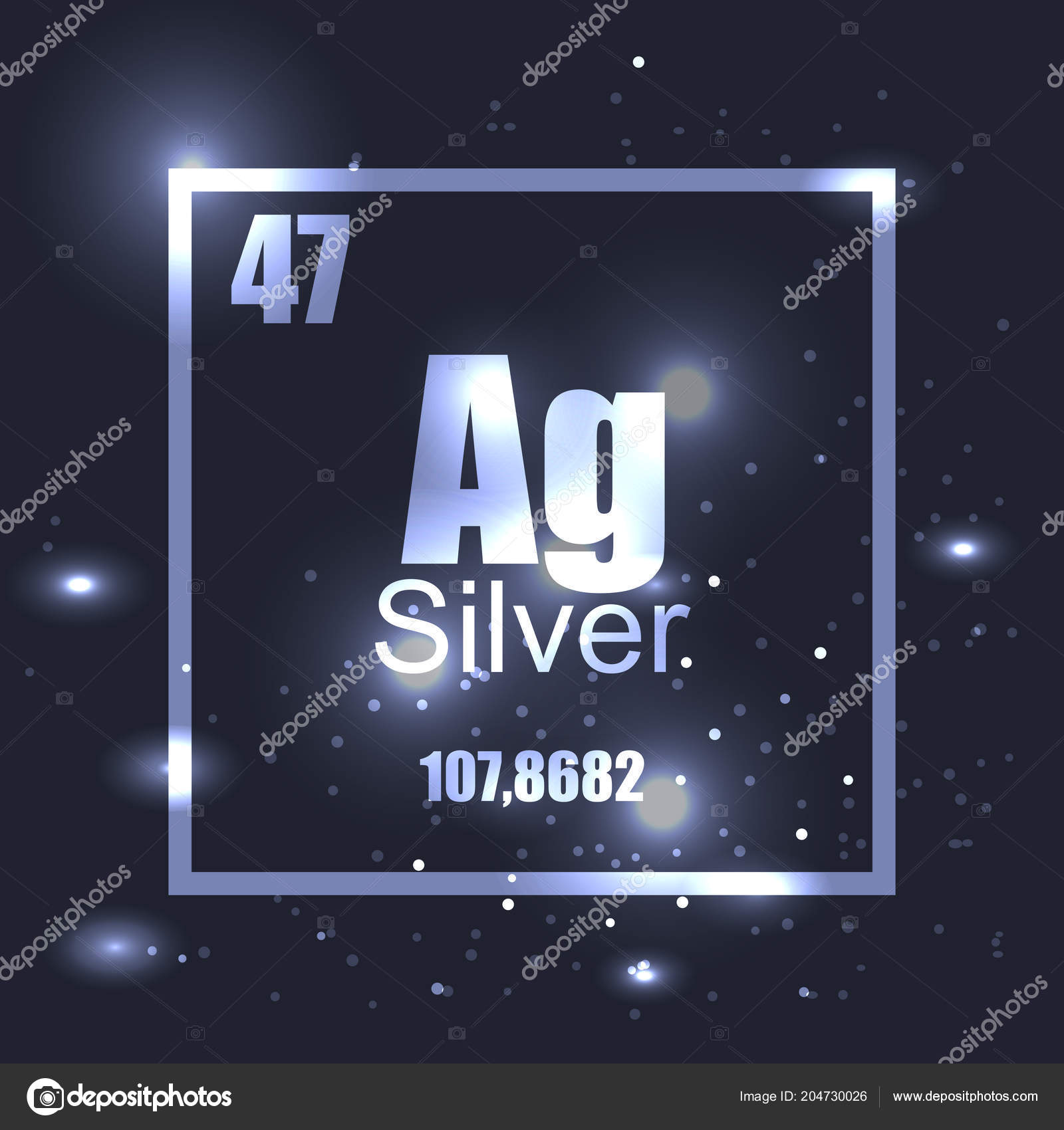 Silver element periodic table shine effect. Stock Vector by ©m.gonchar ...