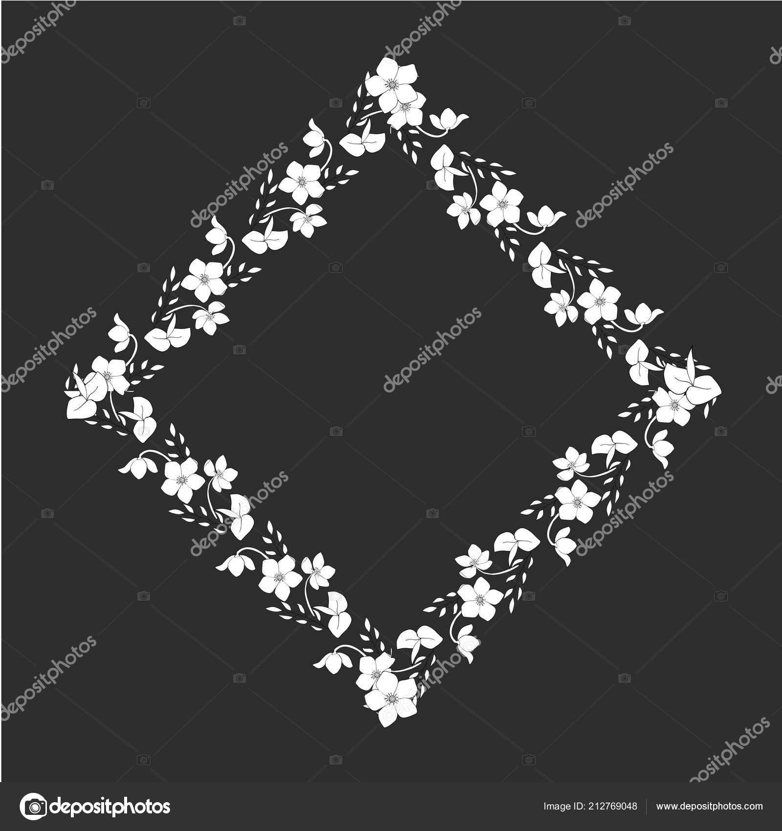 Floral frame, square, rhombus, graphics Stock Vector by ©m.gonchar ...