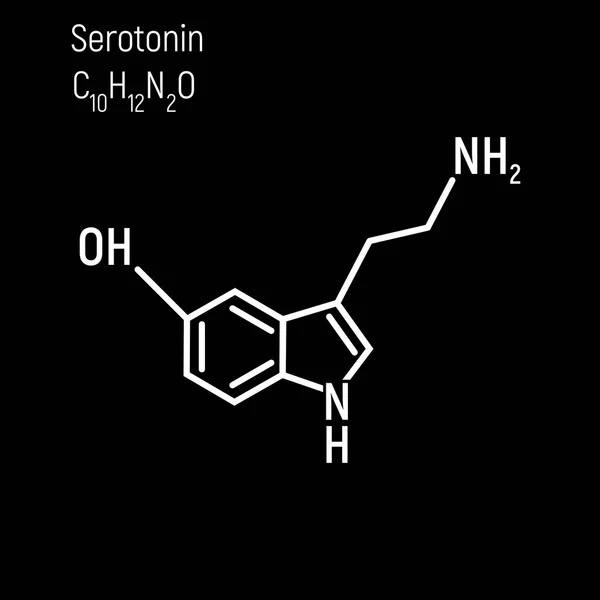 Serotonin structure on dark blue background Stock Vector Image by ©m ...