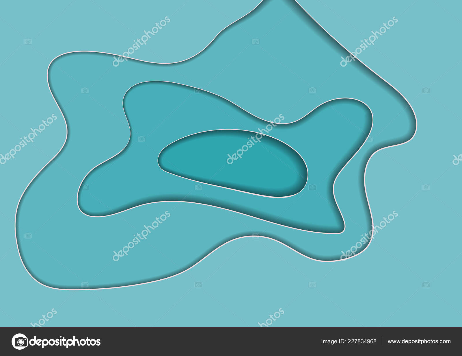Abstract blue cut paper background, vector Stock Vector by ©m.gonchar ...