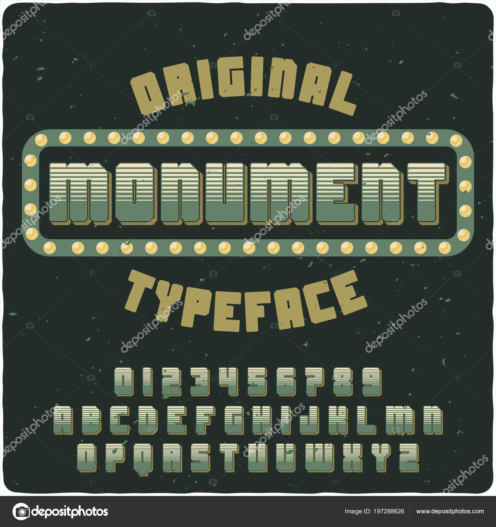 Original Label Typeface Named Monument Good Handcrafted Font Any Label ...