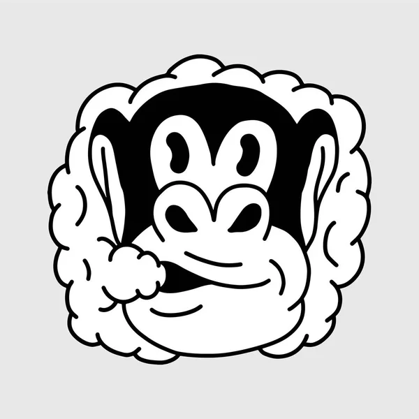 Vaping Characters Set Black White Illustration Isolated Light Backgrond ...