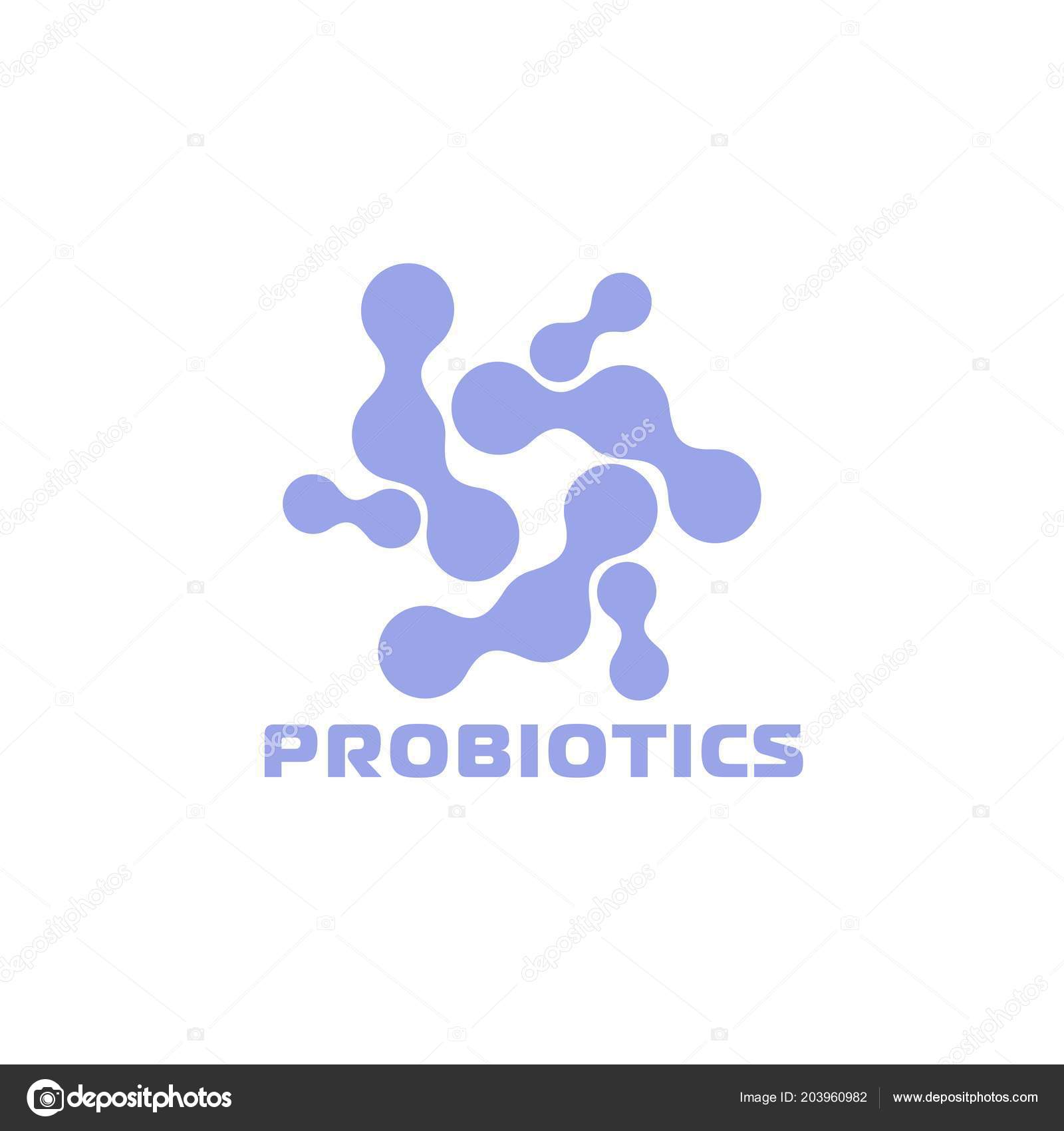 Probiotics Logo Concept Healthy Nutrition Ingredient Therapeutic ...