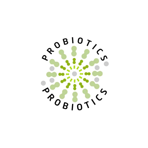 Probiotics Logo Bacteria Logo Concept Healthy Nutrition Ingredient ...