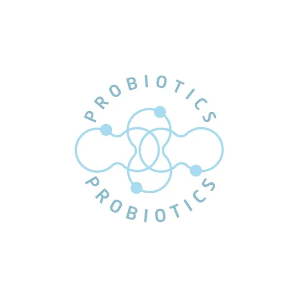 Probiotics Logo Concept Healthy Nutrition Ingredient Therapeutic ...