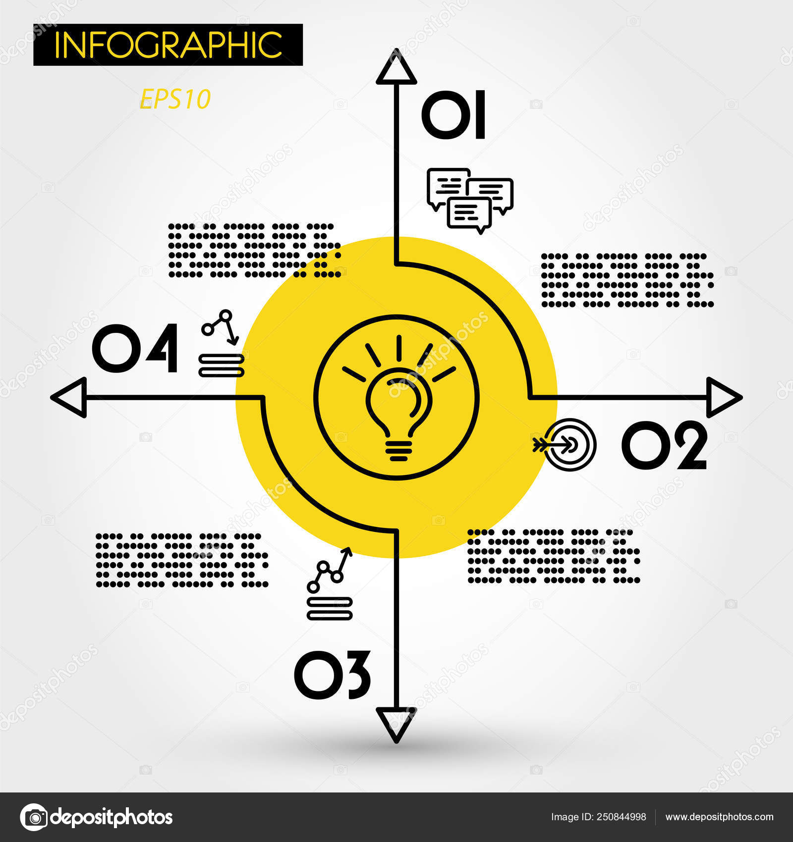 Yellow cross linear infographics Stock Vector by ©mdesignstudio 250844998