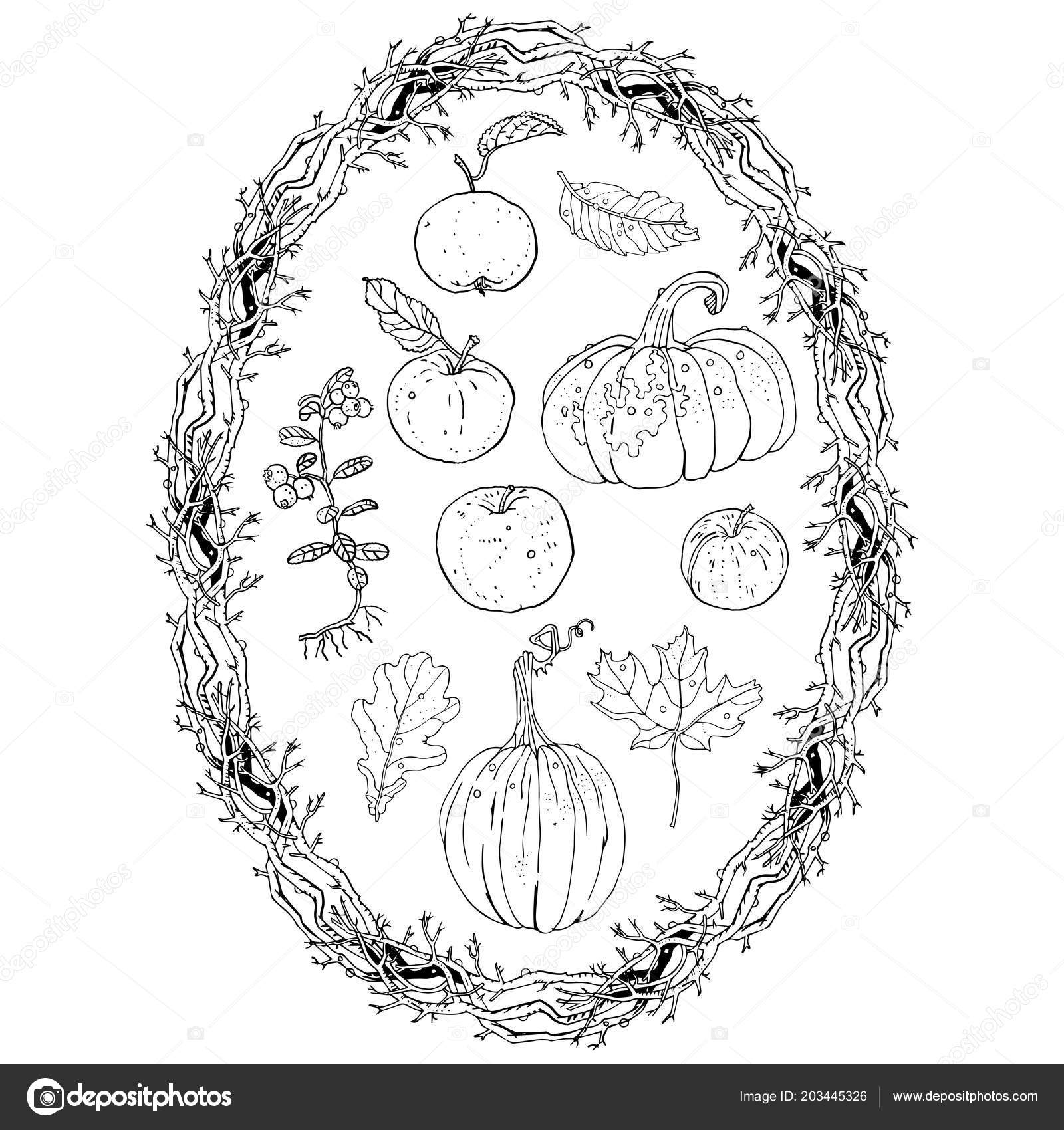 Fall Harvest Clip Art Black And White