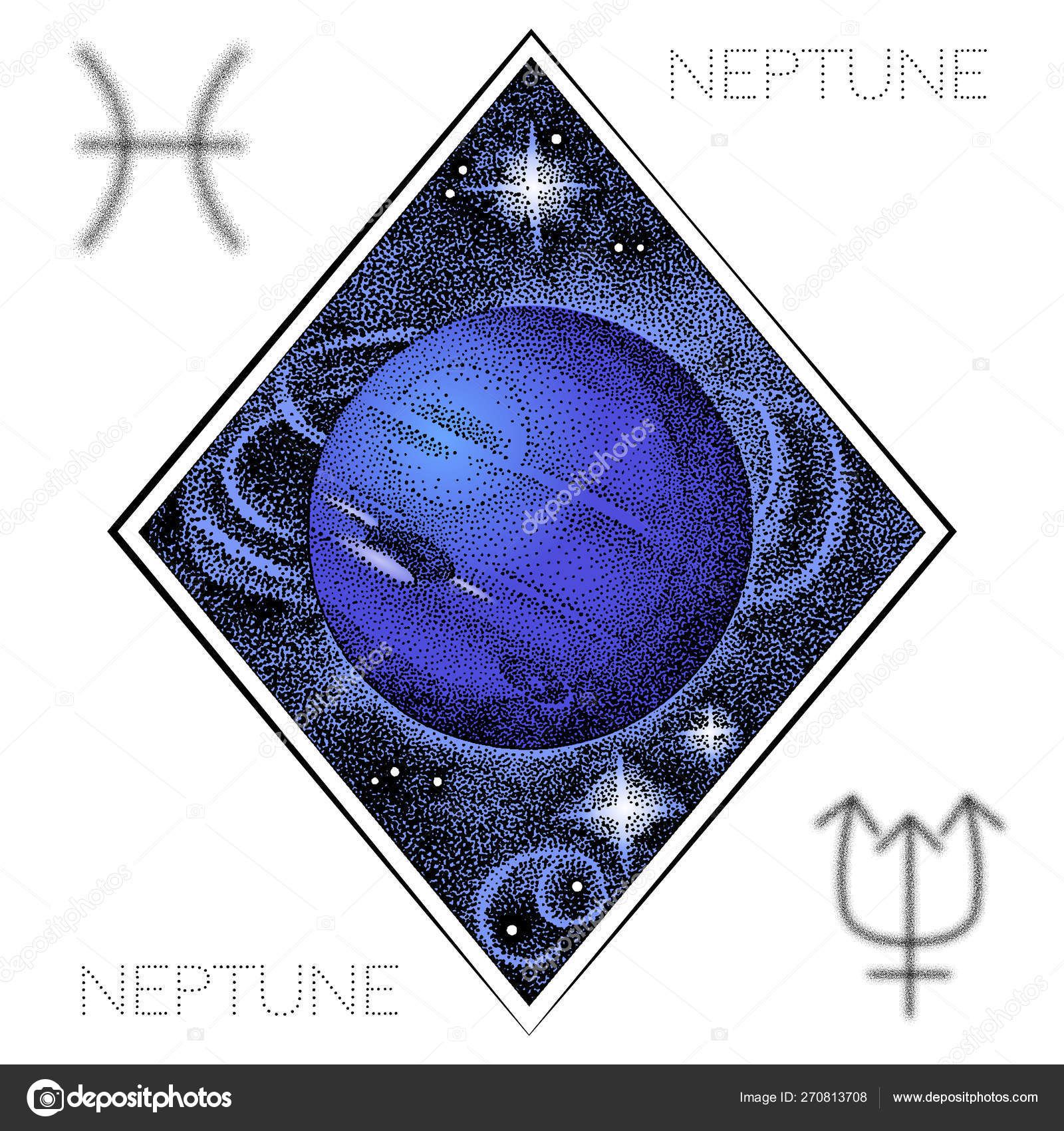 Neptune Planet Drawing