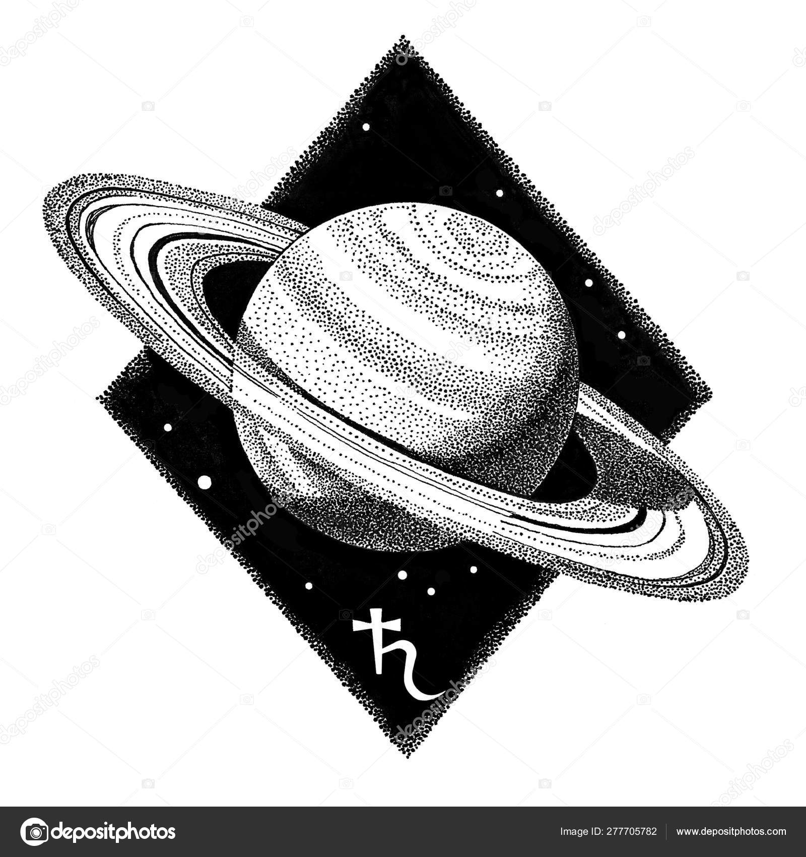 Saturn Planet Drawing