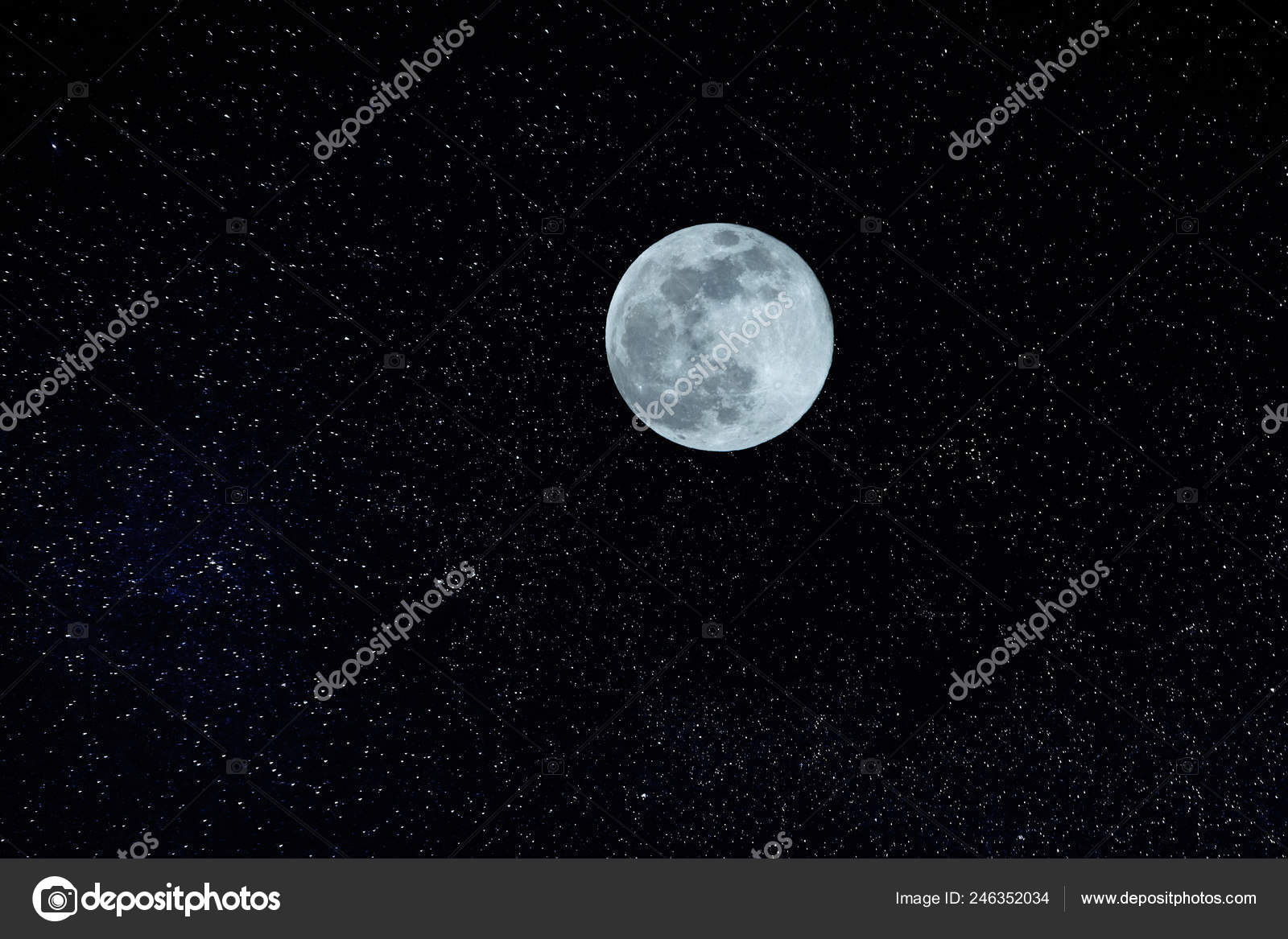 Full Moon Star Field Space Clear Night — Stock Photo © pressdigital ...