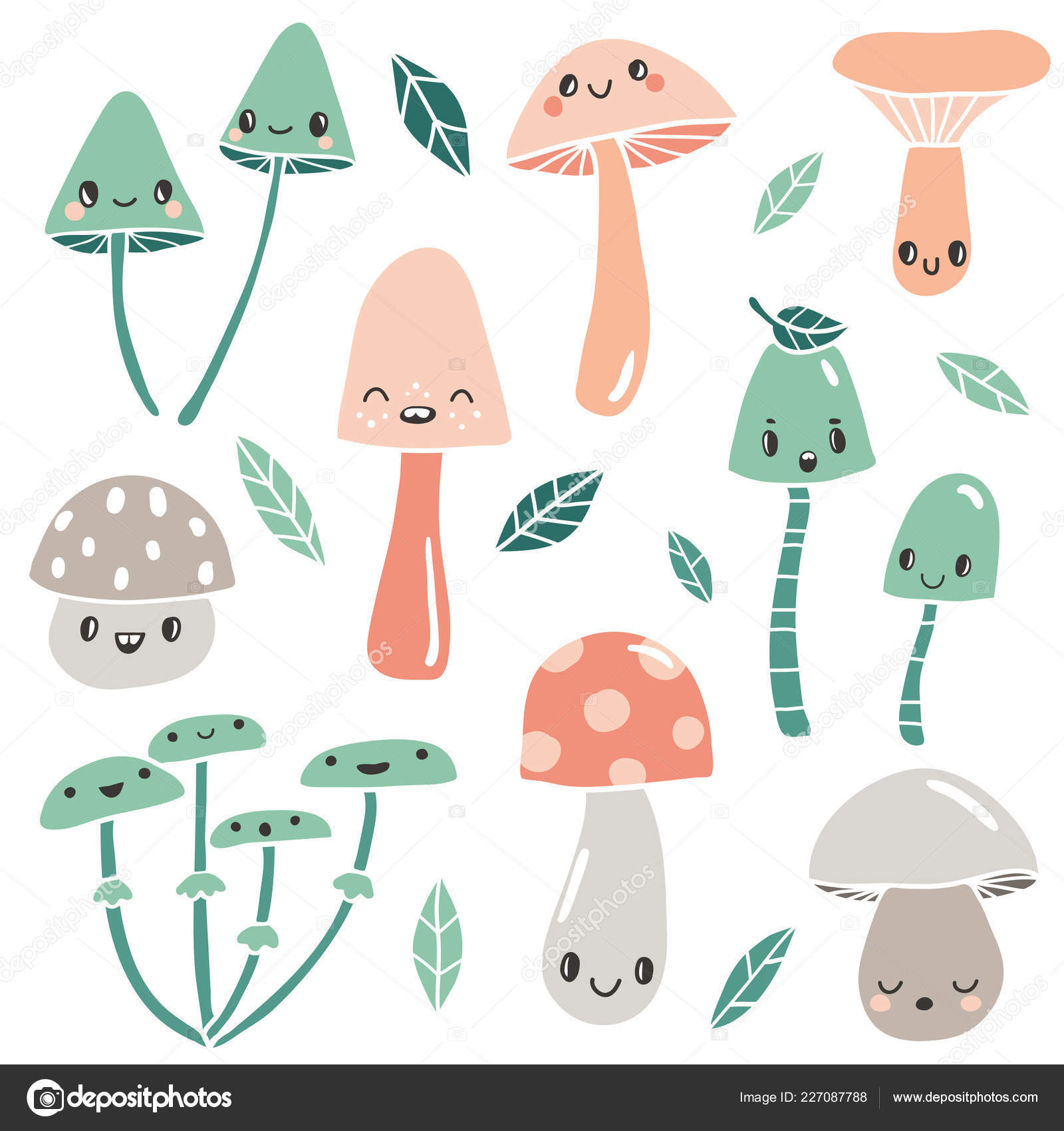 Colorful Animated Mushrooms
