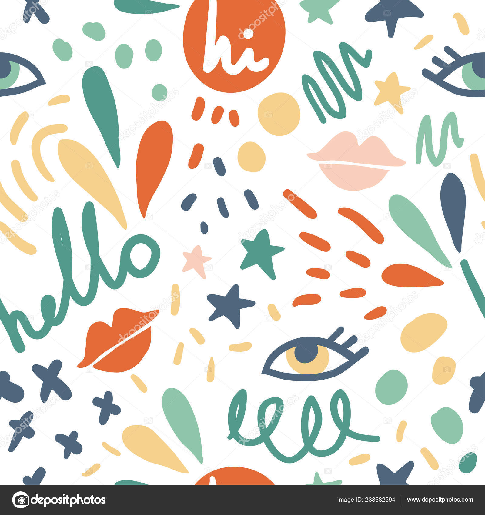 Cute seamless vector pattern Stock Vector by ©lenanikolaeva 238682594