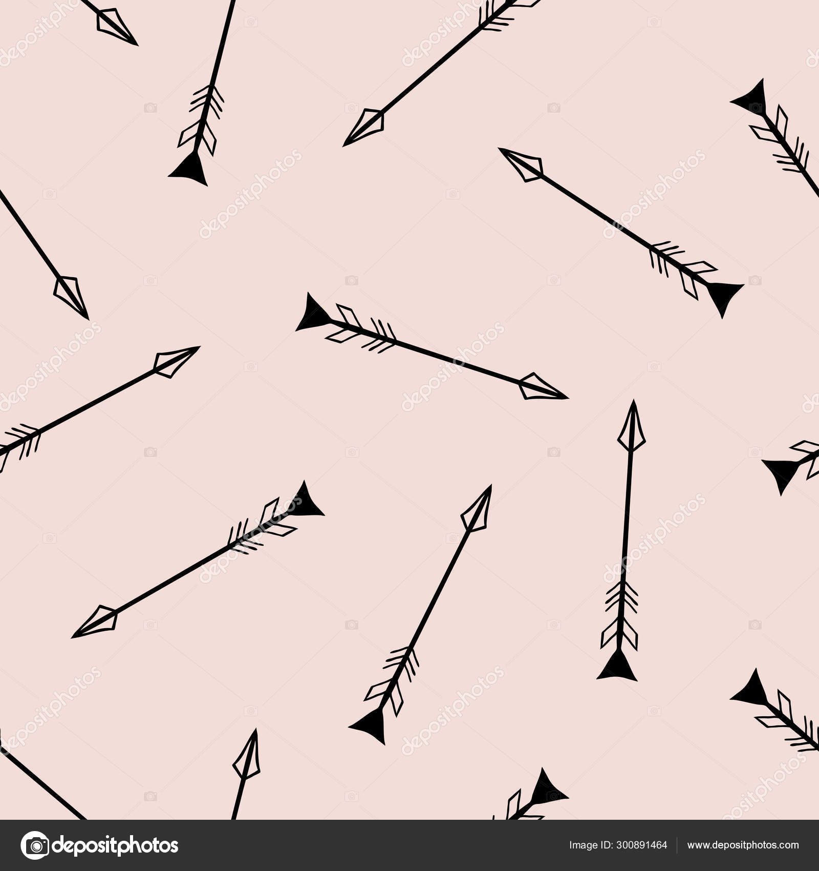 Hand drawn arrows on pink Stock Vector Image by ©lenanikolaeva #300891464