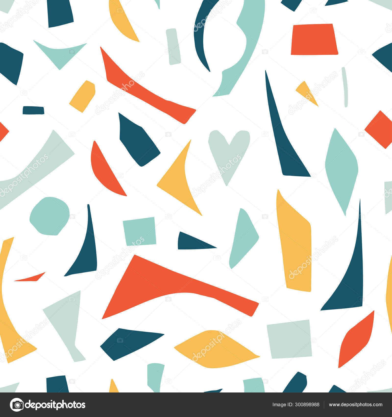 Cutout shapes seamless pattern Stock Vector by ©lenanikolaeva 300898988