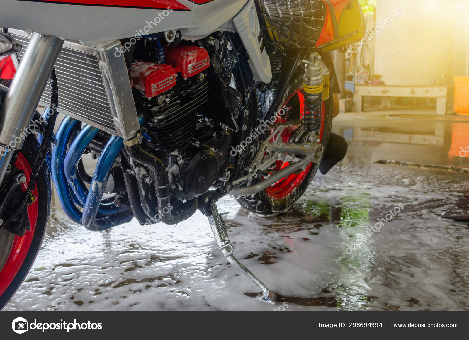 Motorcycle wash — Stock Photo © aoo8449 #298694994