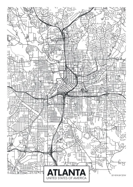 313 Atlanta map Vector Images | Depositphotos