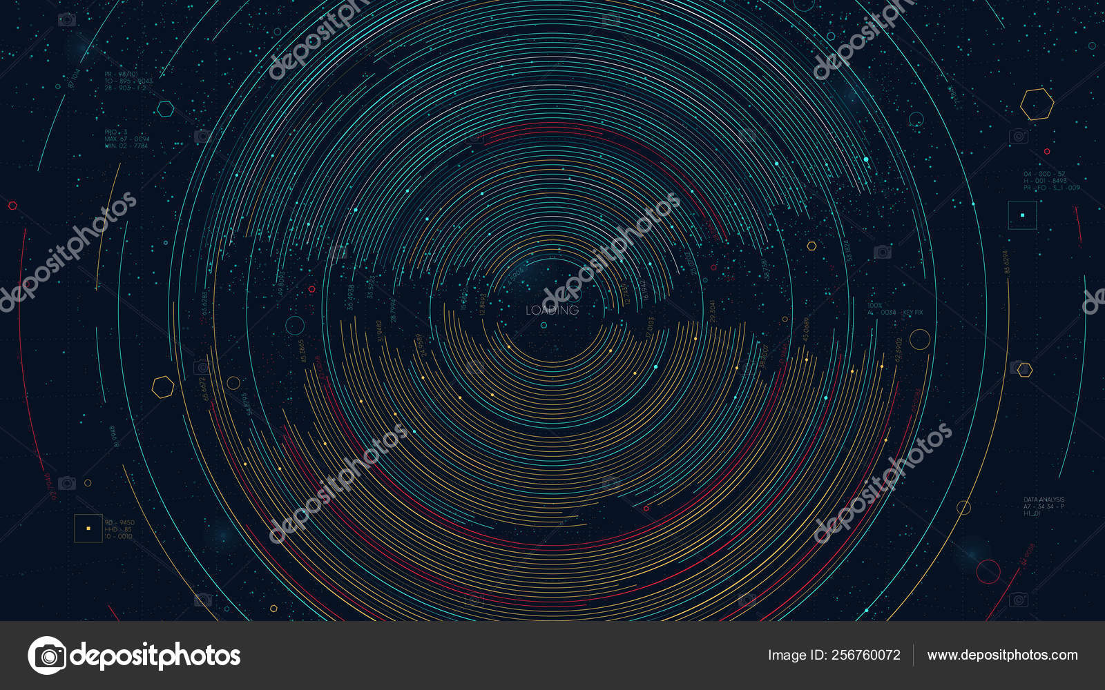 Spherical graphic visualization futuristic complex big data, dig Stock ...
