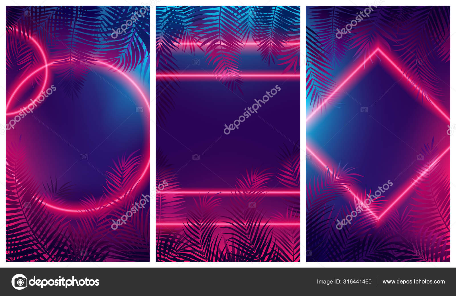 Bright red glow from geometric shapes, neon cyberpunk background Stock ...