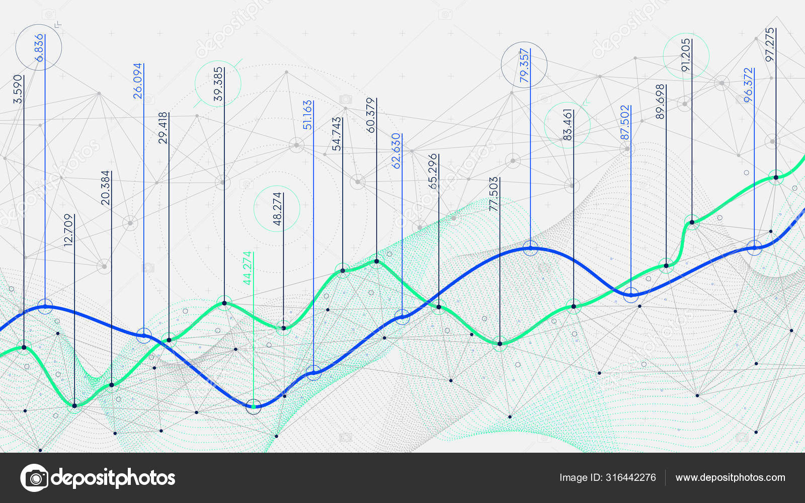 Digital analytics concept, data visualization, financial schedul Stock Vector Image by ©Max_776 ...