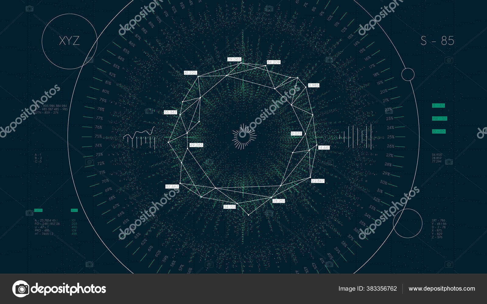 High Technology Collecting Sorting Big Data Digital Information Cloud ...