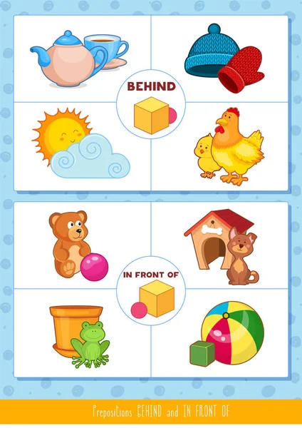 Prepositions of place images vectorielles, Prepositions of place ...