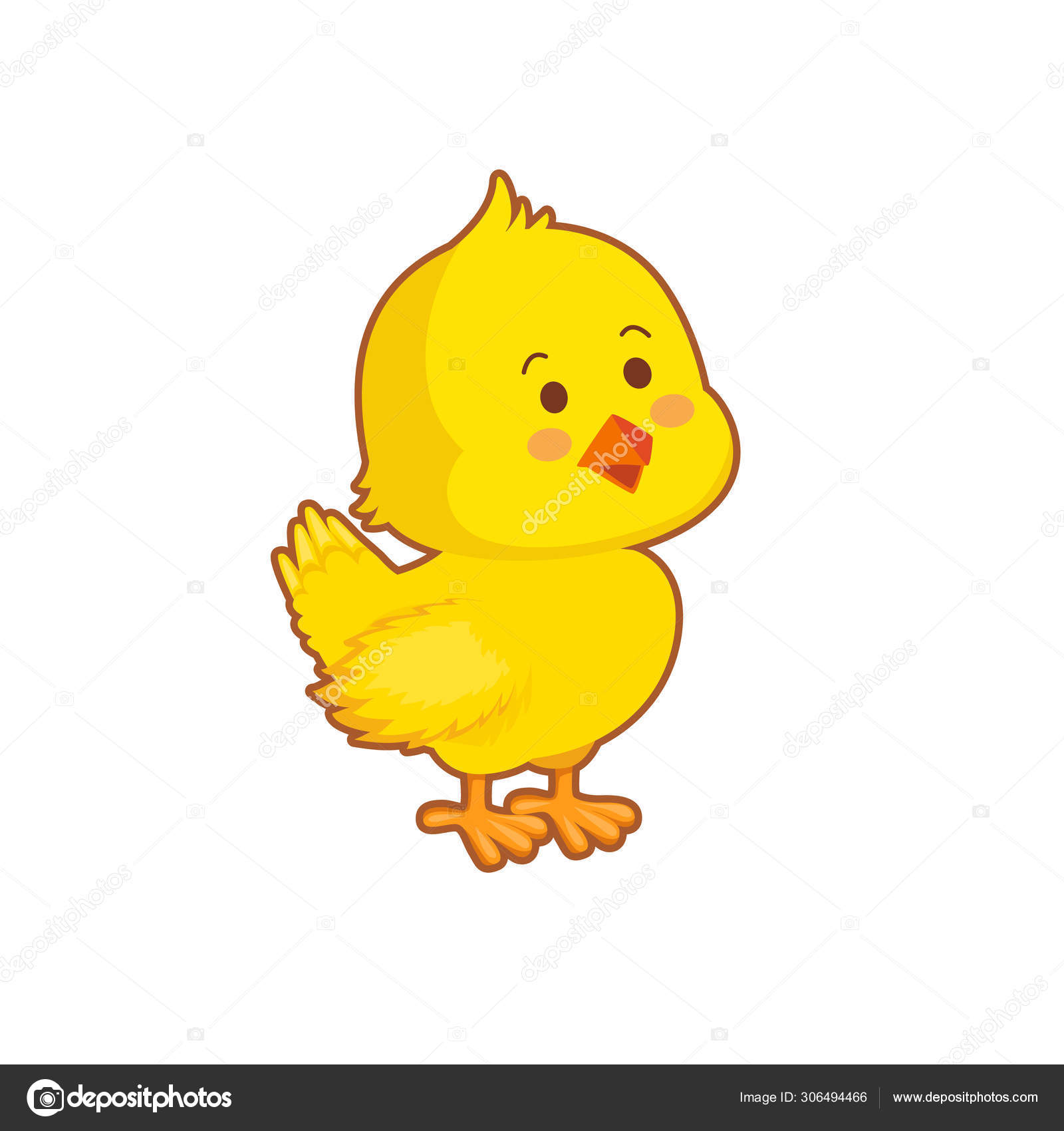 Retrato de lindo pollito Vector de stock por ©SonneOn 306494466