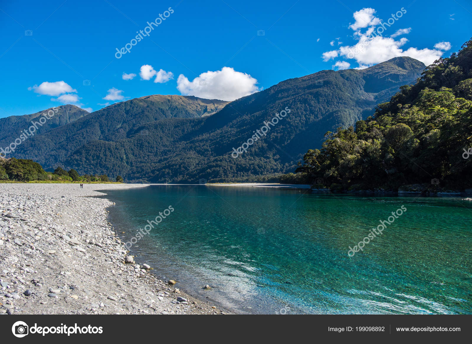 Track Roaring Billy Falls Located Aspiring National Park Haast Pass ...