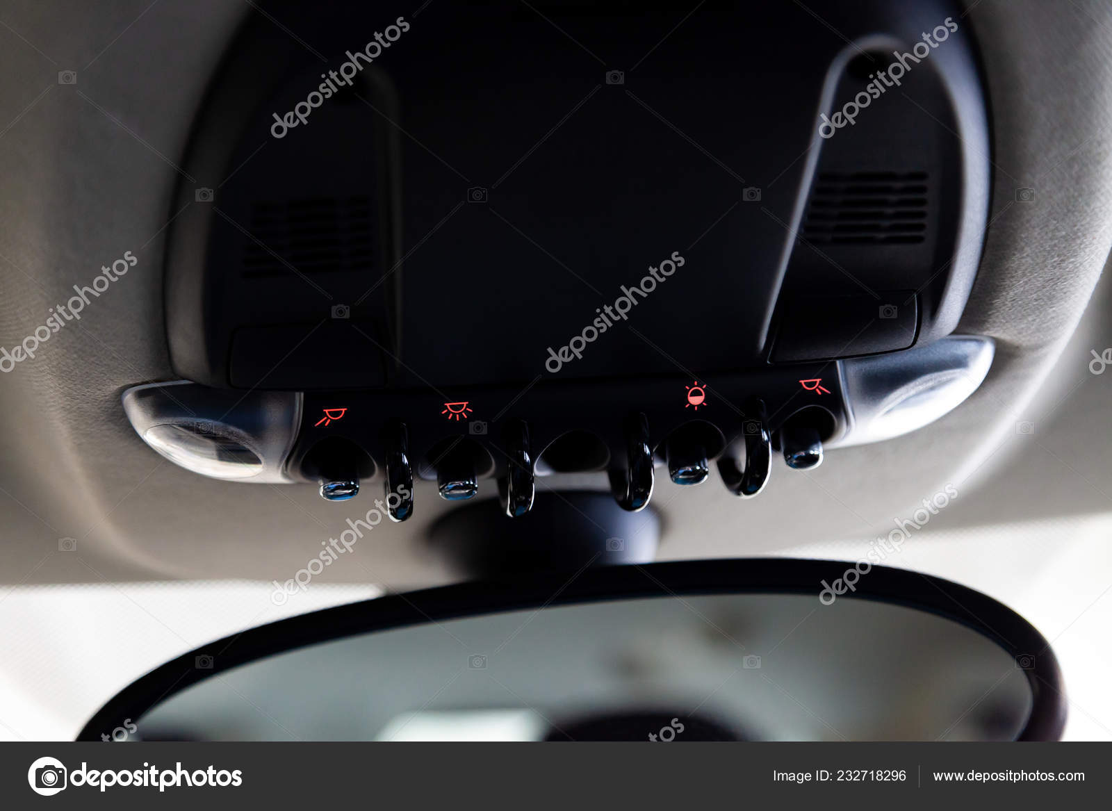 Lighting Control Car Top Instrument Panel Rear View Mirror Black ⬇ ...